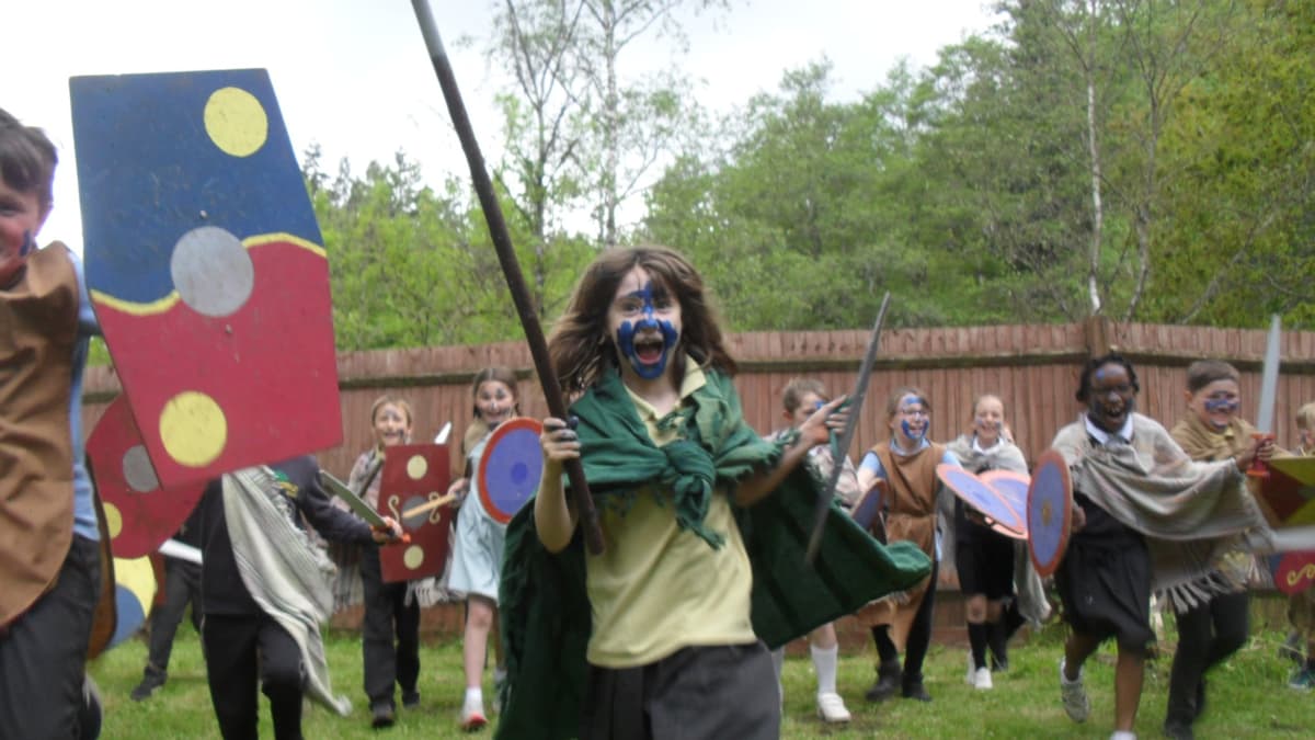 Parkend and Yorkley pupils engage in Iron Age 'battle' at The Dean ...