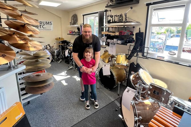 Jamie's new shop Drums Etc. opens 'with a bang' in Coleford ...