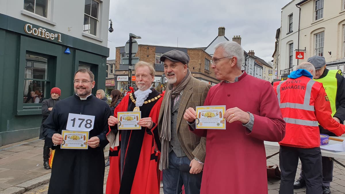 Flipping fun in Ross Pancake Race 2024 | theforestreview.co.uk