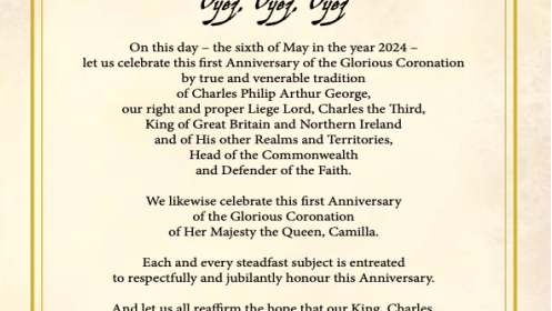 Council and town crier help mark first anniversary of King's Coronation ...